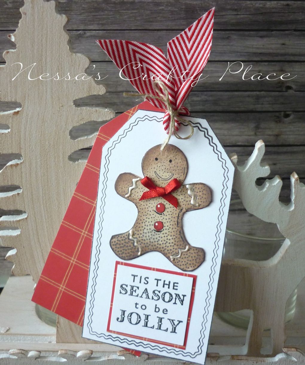 Sweet Christmas Gingerbreadman Gift Tag