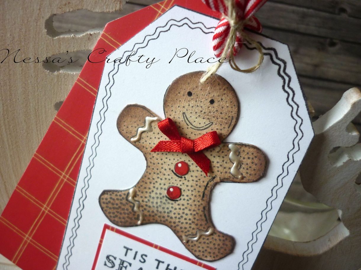 Sweet Christmas Gingerbreadman Gift Tag