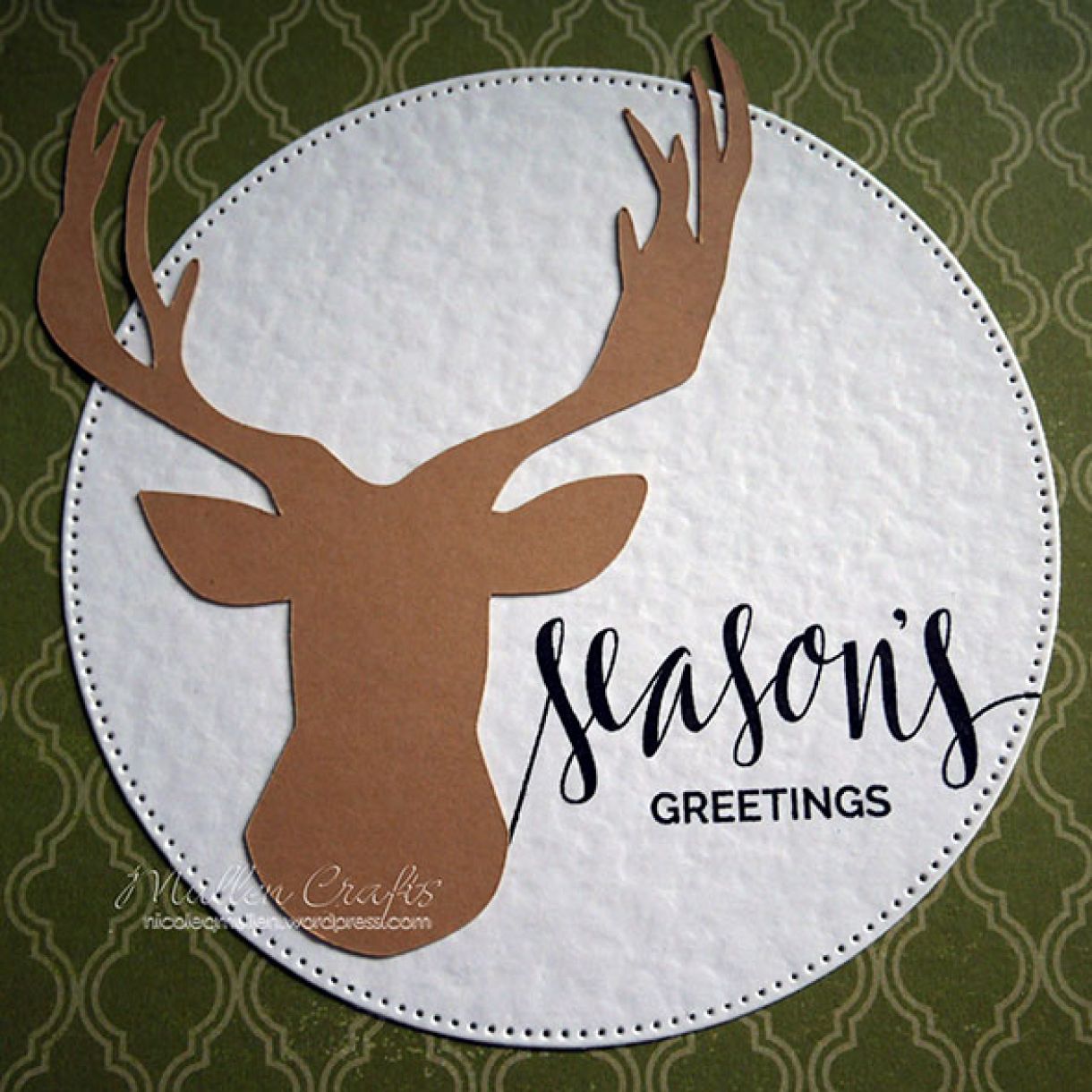 Oh Deer! Christmas Card Tutorial | Deer Head Christmas Card