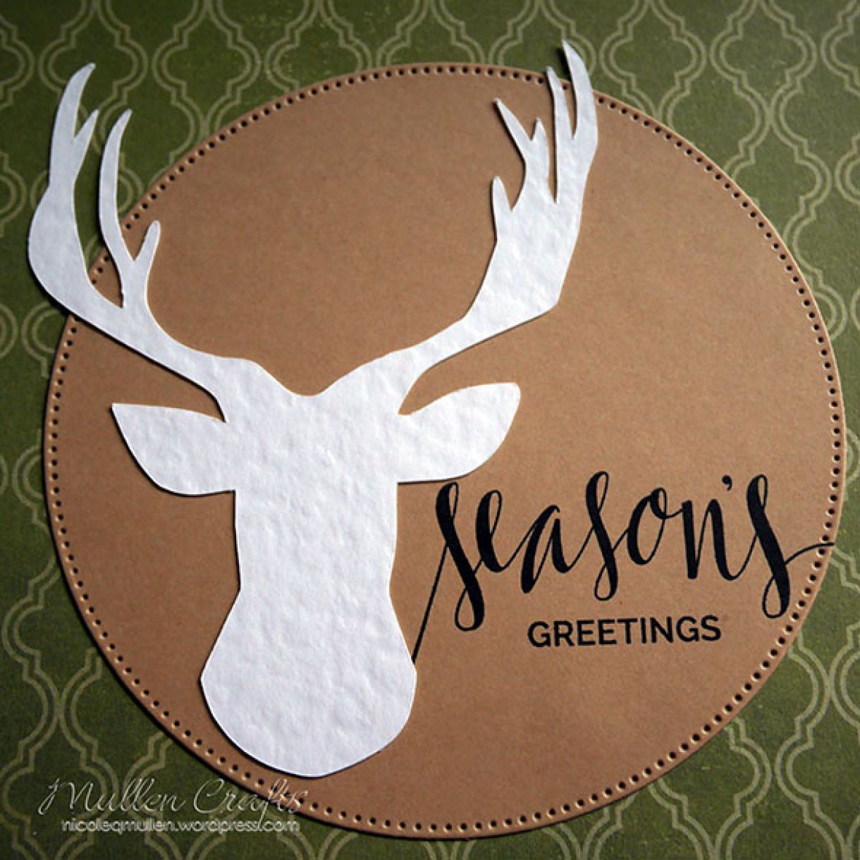 Oh Deer! Christmas Card Tutorial | Deer Head Christmas Card