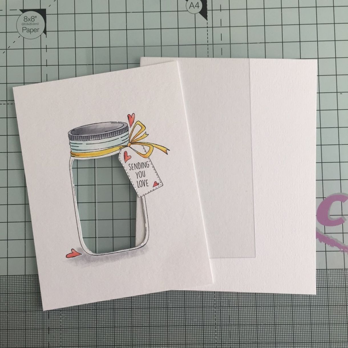 How to make a shaker card - Jar of Hearts