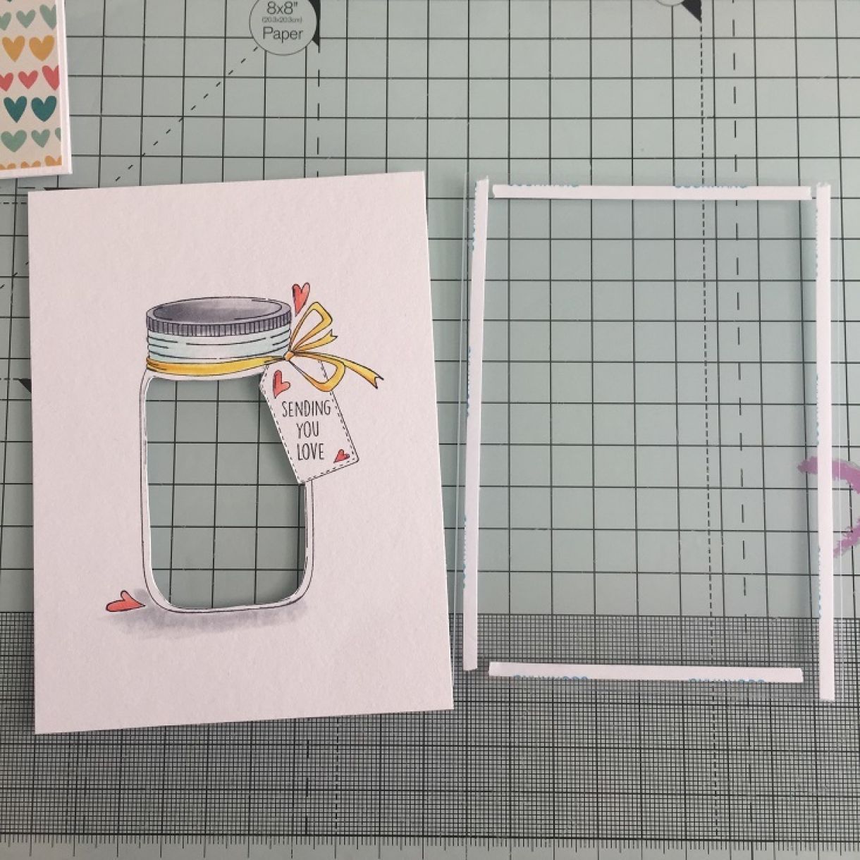 How to make a shaker card - Jar of Hearts