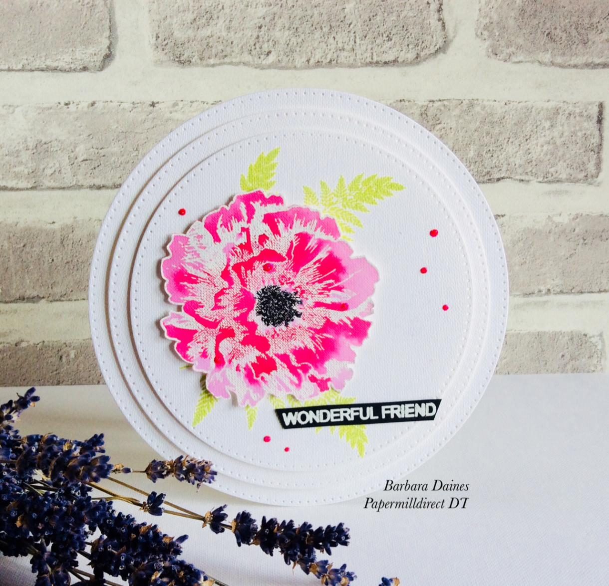 Pretty In Pink Circular Card