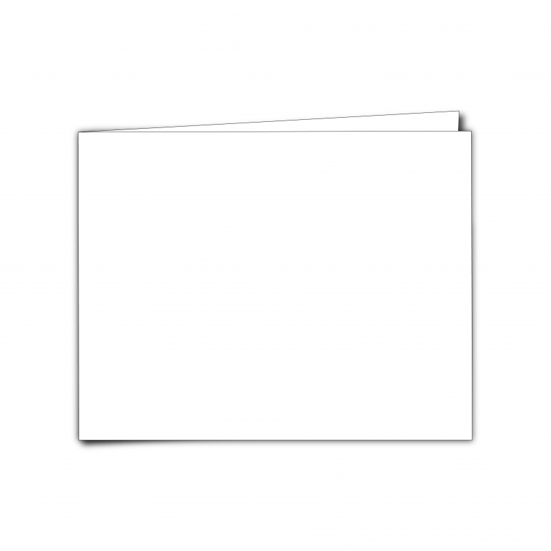 7" x 5" Landscape White Plain Card Blanks