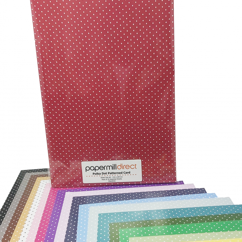 Polka Dots Patterned Card | Assorted Pack of 20