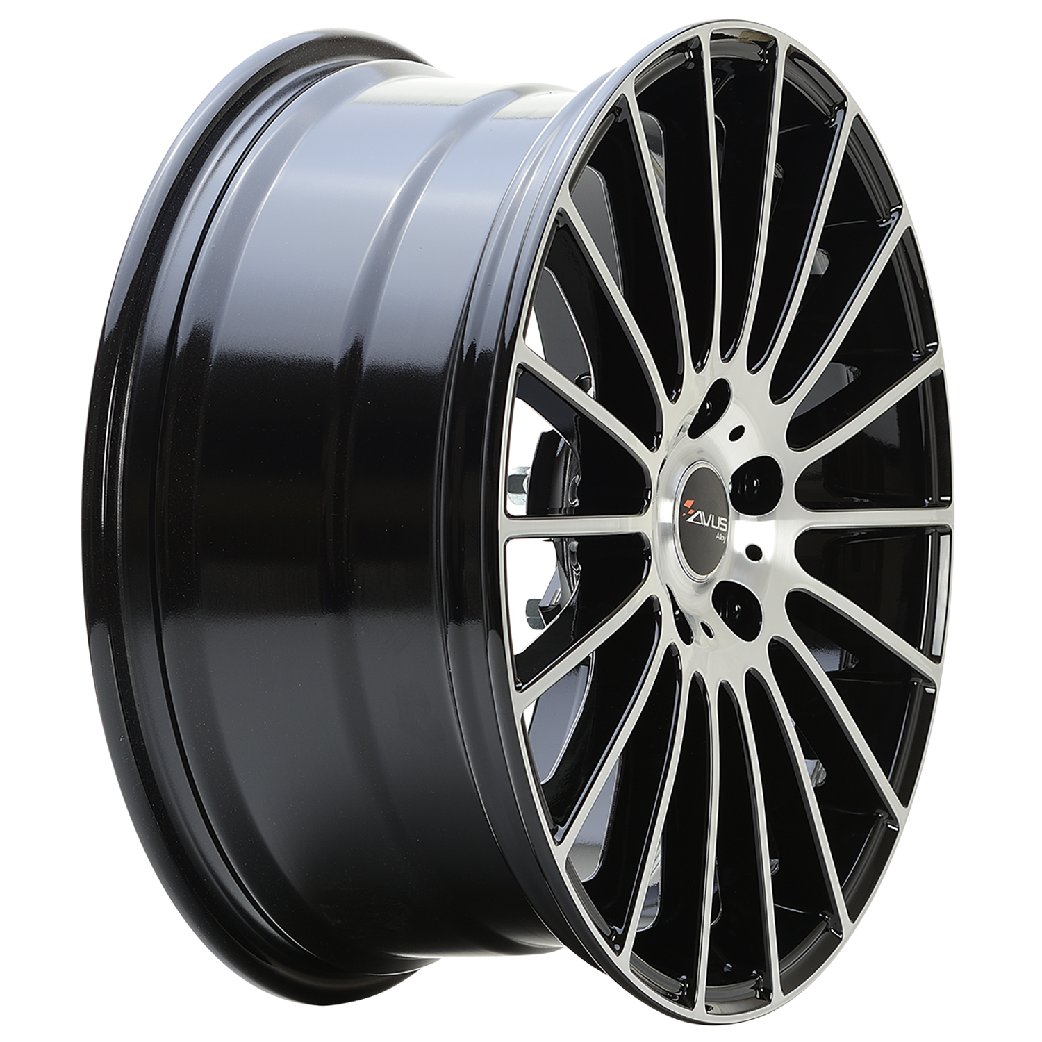 Cerchio in lega AVUS AC-M03 6.5x16 5x108 ET 40 BLACK POLISHED ...