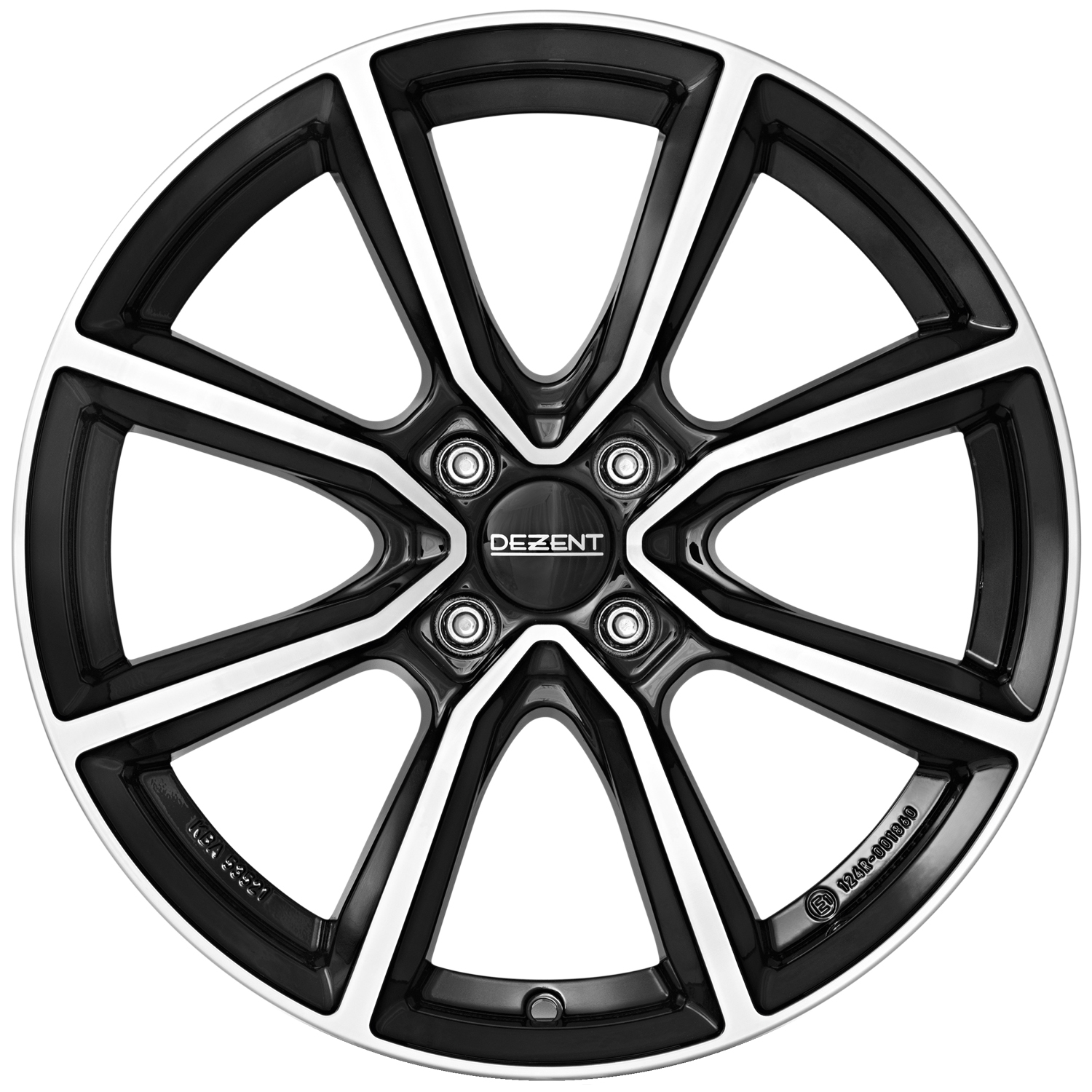Cerchio in lega DEZENT TN dark 6.5x17 4x108 ET 20 BLACK/POLISHED TTN93BP20E