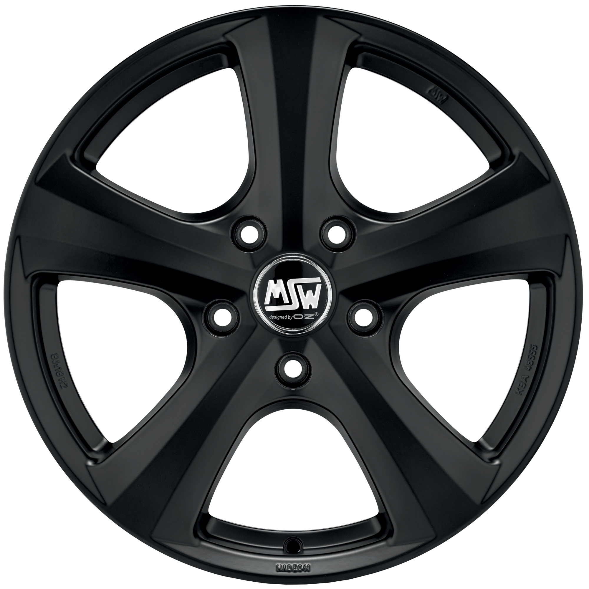 Cerchio in lega MSW 19 W 6x14 4x100 ET 38 MATT BLACK W19196500T53