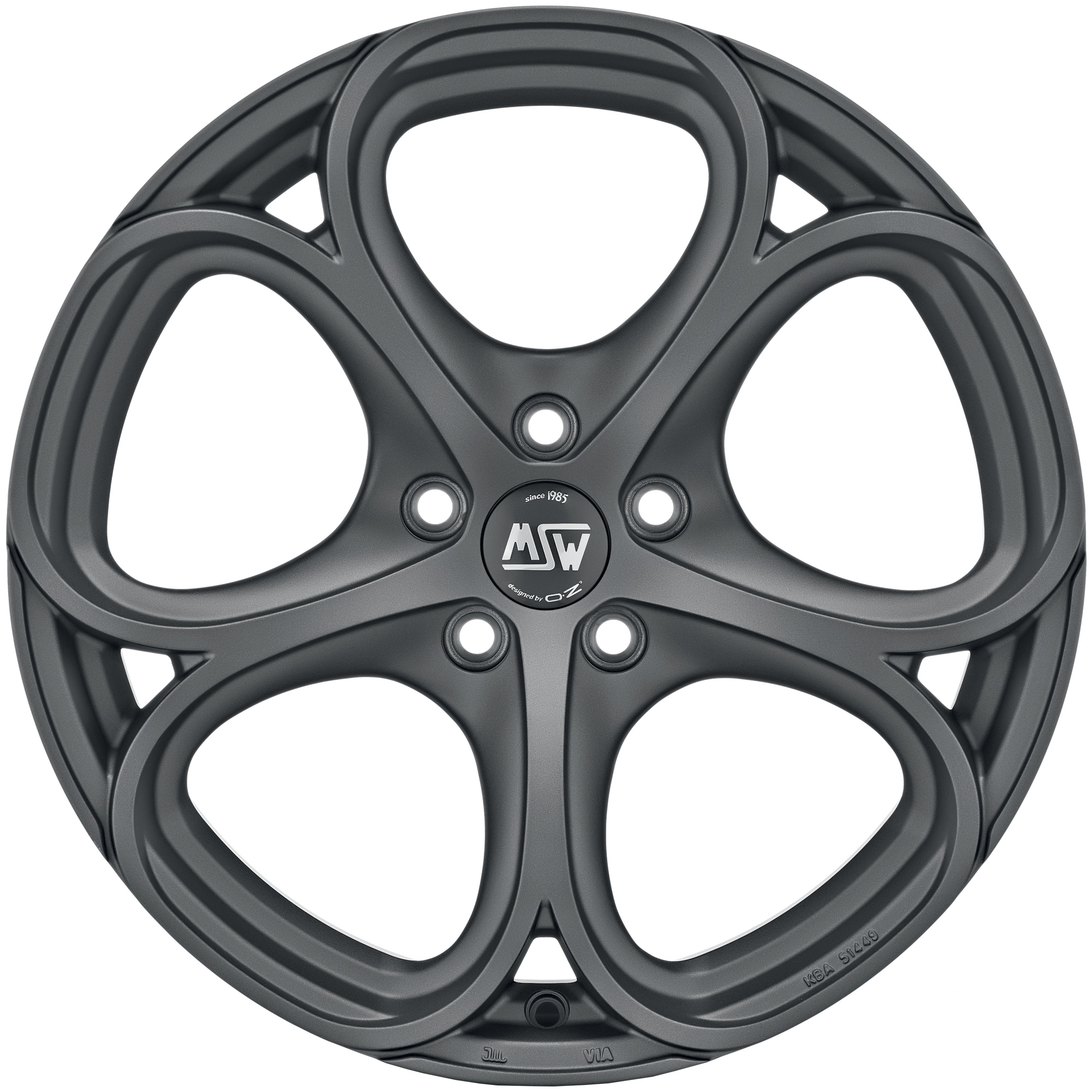 Cerchio in lega MSW 82 8x18 5x110 ET 30 MATT GUN METAL W19374001TP9