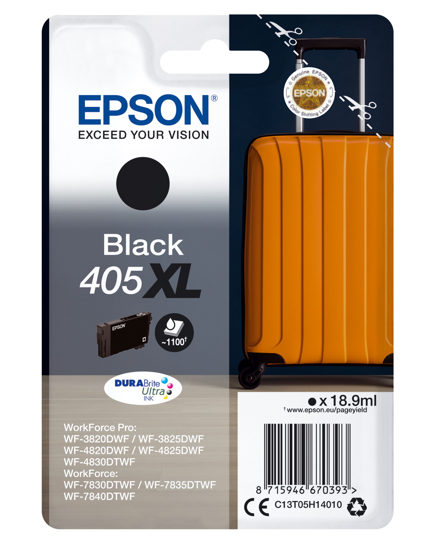 Epson 405XL High Capacity Black Ink Cartridge | TonerGiant