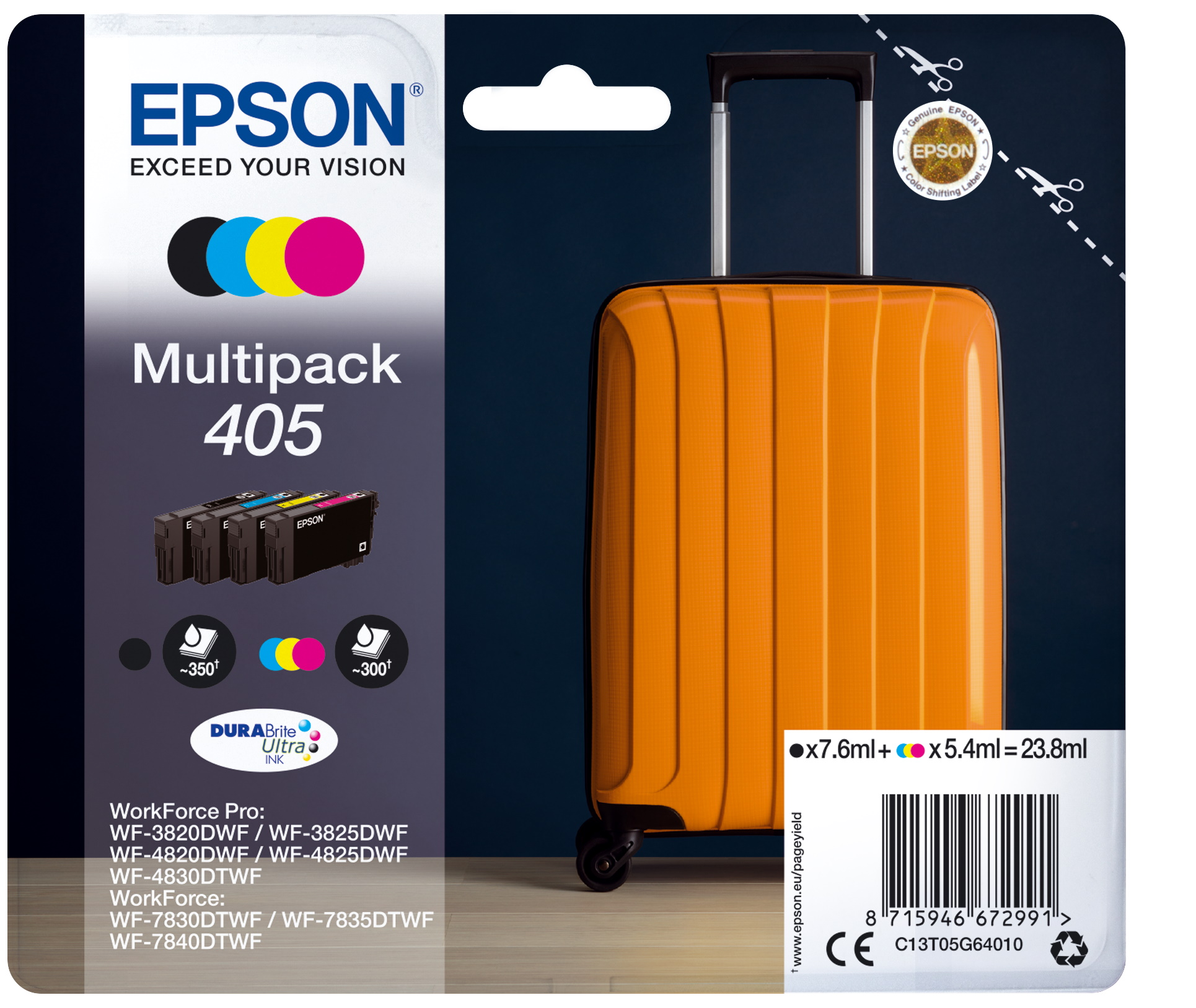Epson 405 Ink Cartridge Multipack (B/C/M/Y) | Quality Printer Ink at ...
