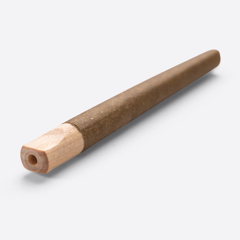 109mm 1 Gram Brown Hemp Wrap Blunt Tube with Wood Tip | Custom Cones USA