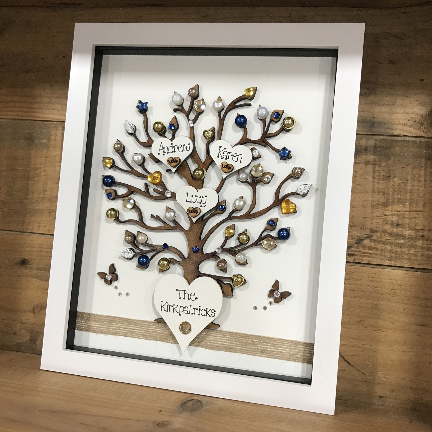 Large Grandkids family tree frame | Crafty Monkey | Unique Personalised ...