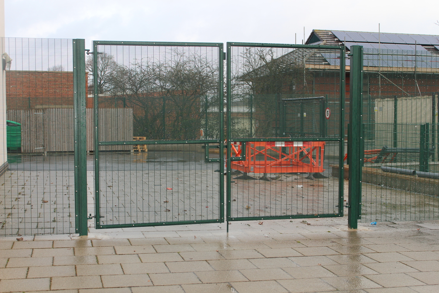 2400mm high Double 358 mesh gates | Fencing Direct | Steel Railing ...
