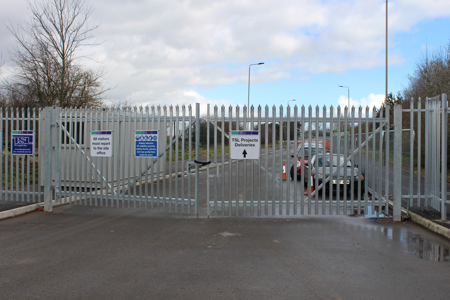 2000mm high Double Palisade gates | Fencing Direct | Steel Railing ...