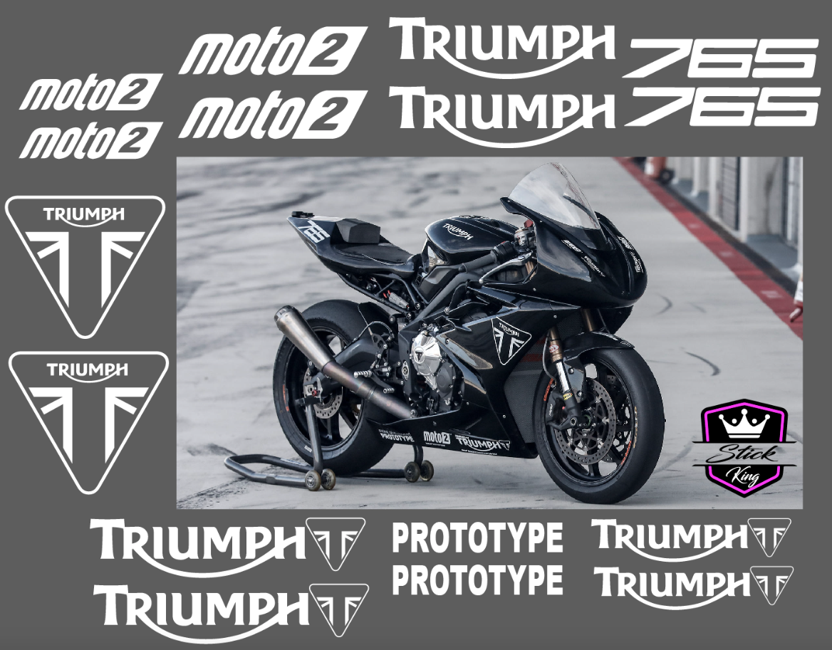 Triumph Replica 765 Moto2 Prototype - Graphics Sticker Decal Kit ...