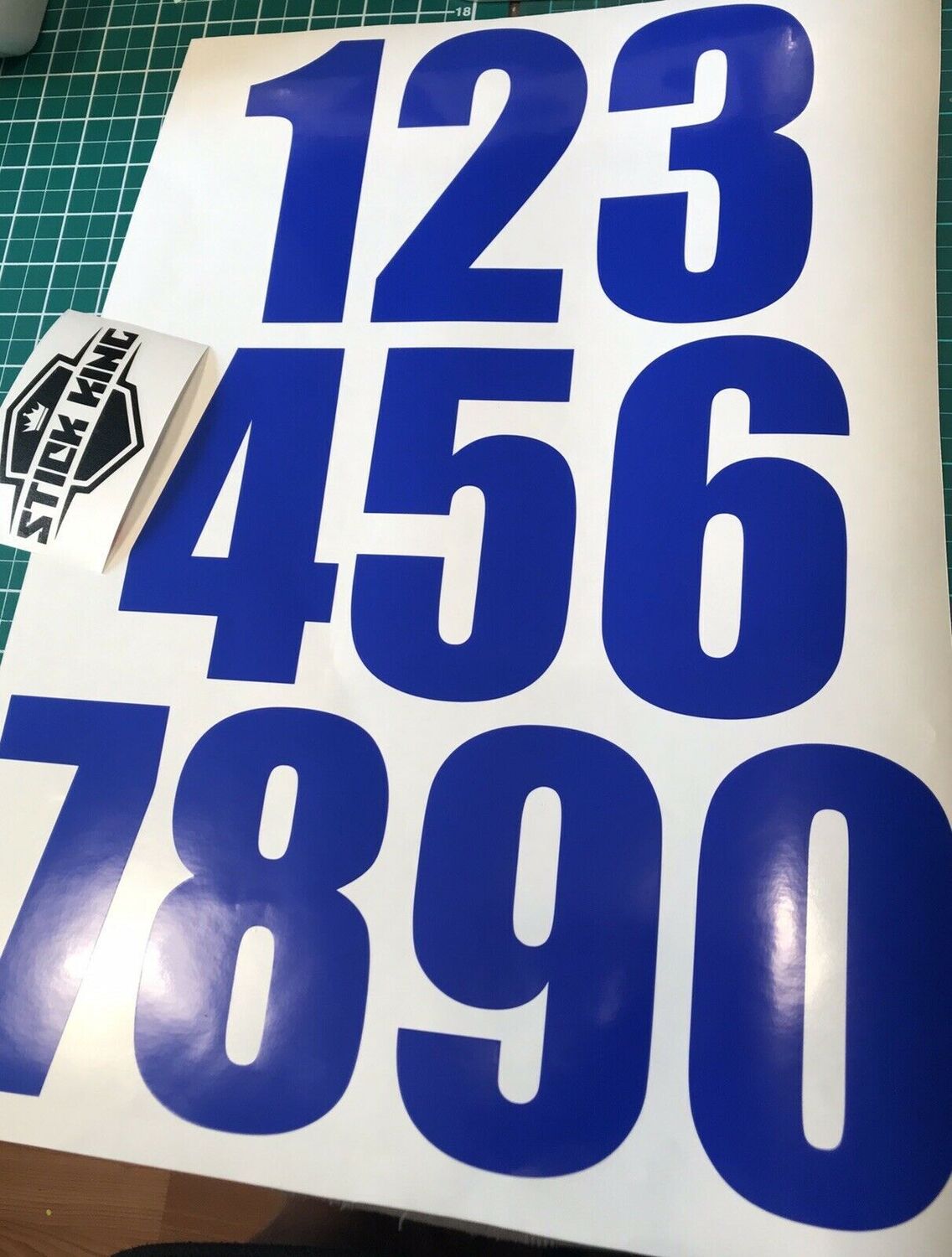 ACU Blue Race Numbers Road Racing Vinyl Stickers Decals Stick King acu-blue-race-numbers-road-racing-vinyl-stickers-decals-stick-king