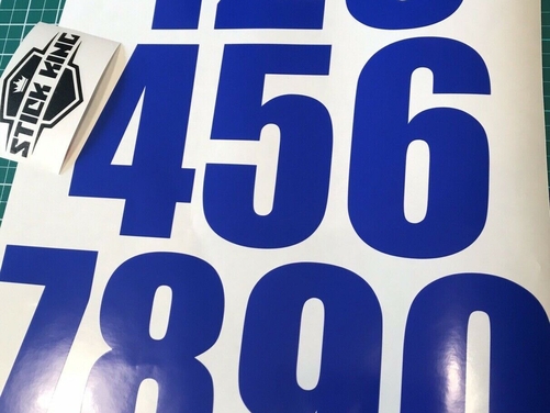 ACU Blue Race Numbers - Road Racing Vinyl Stickers/Decals | Stick-King ...