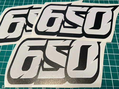 3 X Custom Racing Numbers - Vinyl Stickers / Decals | Stick-King | Race ...
