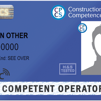 Blue CPCS Competent Operator cards | CSCS & CPCS Test Centre Barking ...