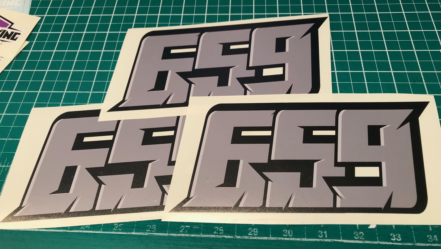 3 X Custom Racing Numbers - Vinyl Stickers / Decals - Race Motorbike ...