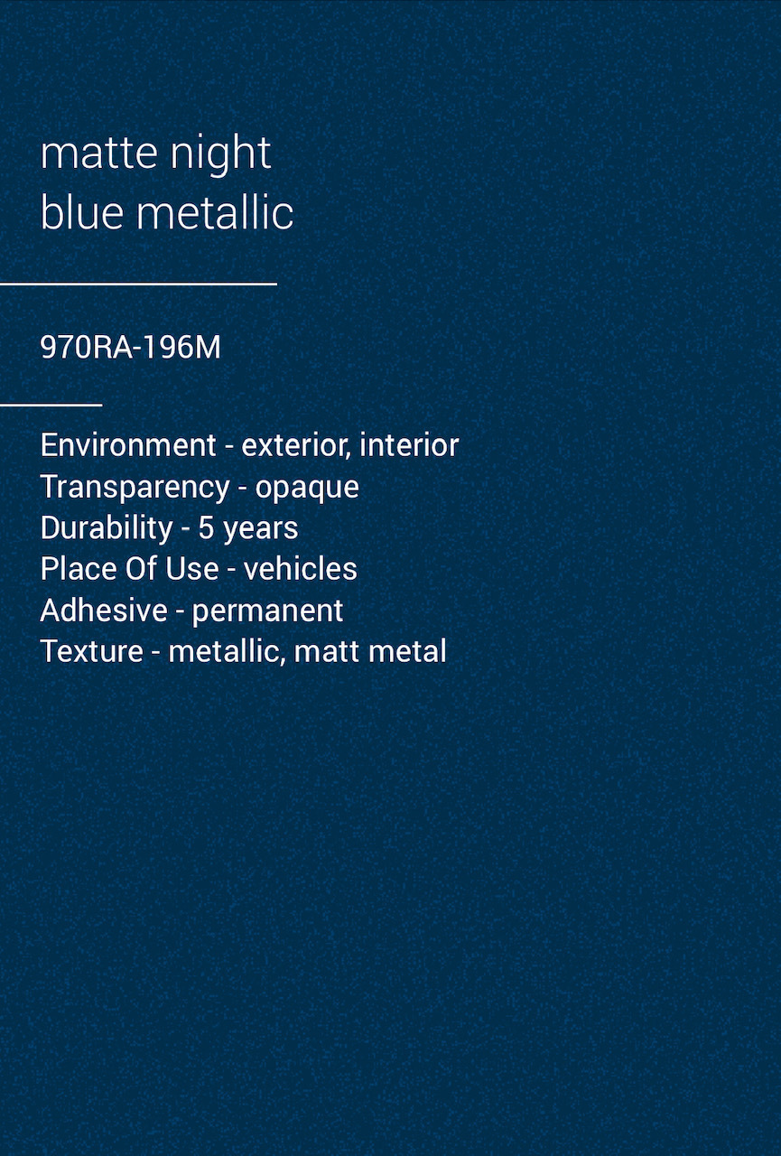 ORACAL® 970RA-196M - Matte Night Blue Metallic | SP Vinyl Supplies