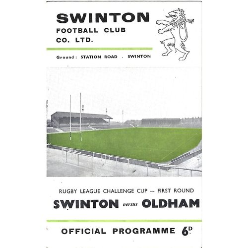 Swinton Home Rugby League Programmes | Bob's Sporting Memorabilia | Buy ...
