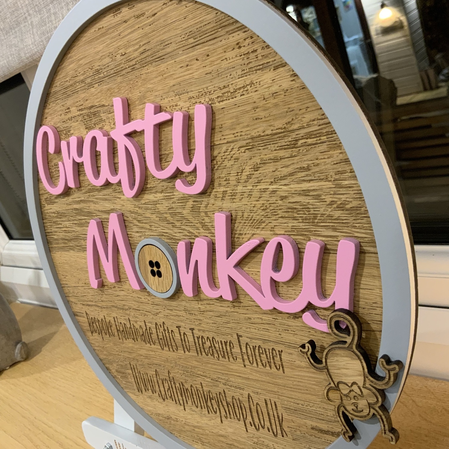 Rustic Business Sign | Crafty Monkey | Unique Personalised Wedding ...