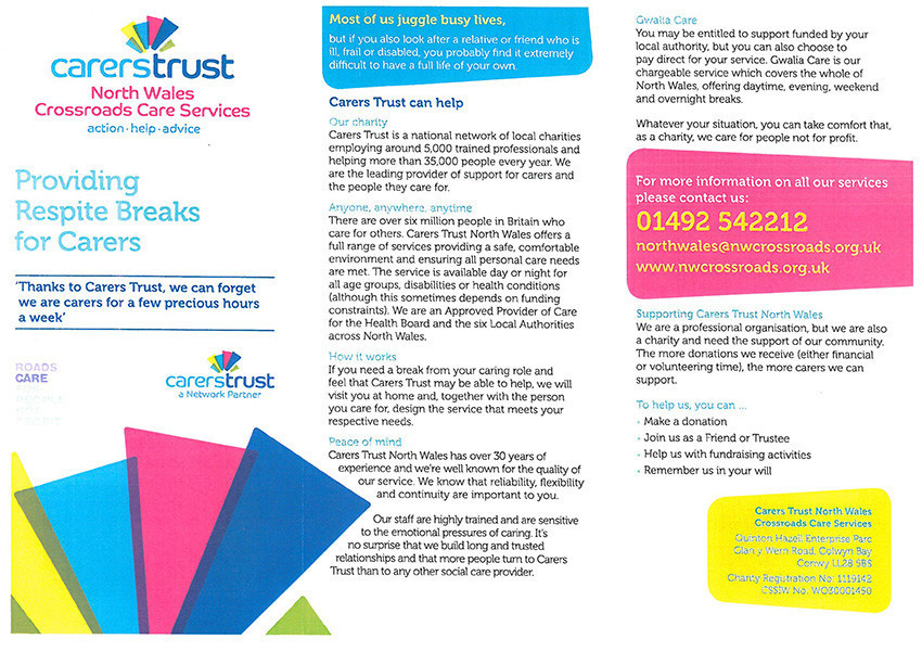 Respite care | Carers Trust North Wales Crossroads Care Services
