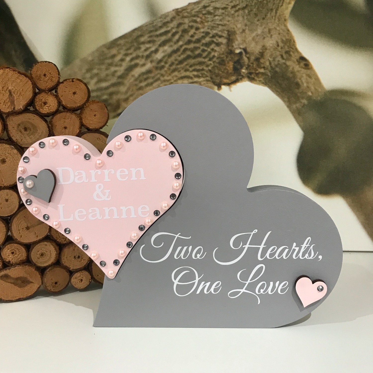 Interlocking hearts | Crafty Monkey | Unique Personalised Wedding ...