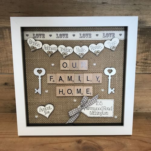 Our family home frame | Crafty Monkey | Unique Personalised Wedding ...