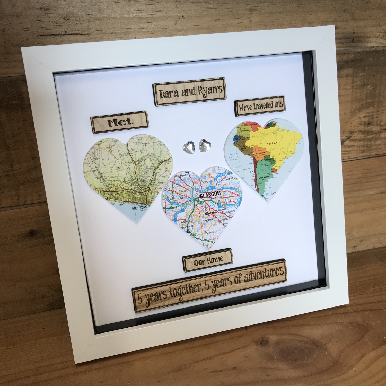 Special locations map frame | Crafty Monkey | Unique Personalised ...