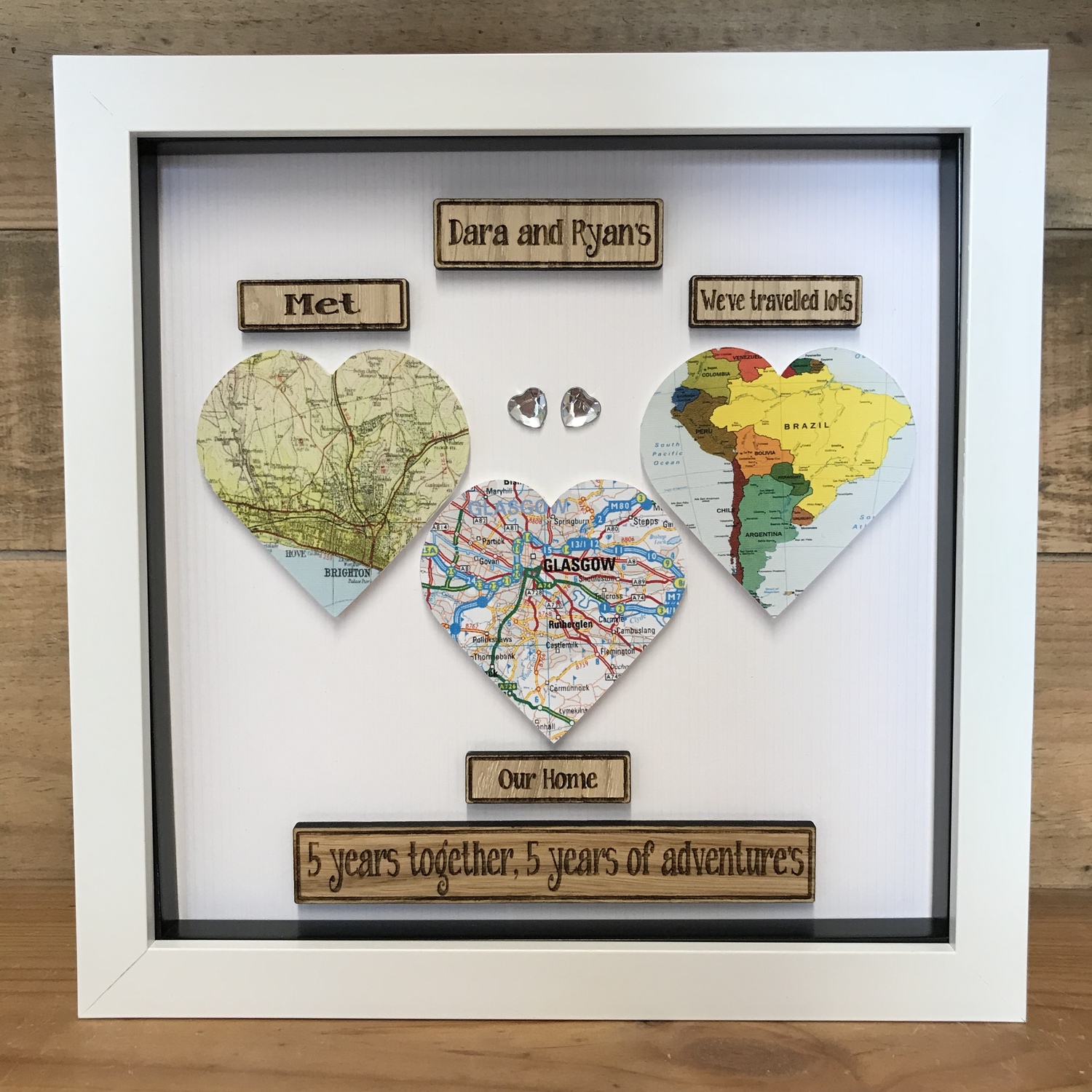 Special locations map frame | Crafty Monkey | Unique Personalised ...