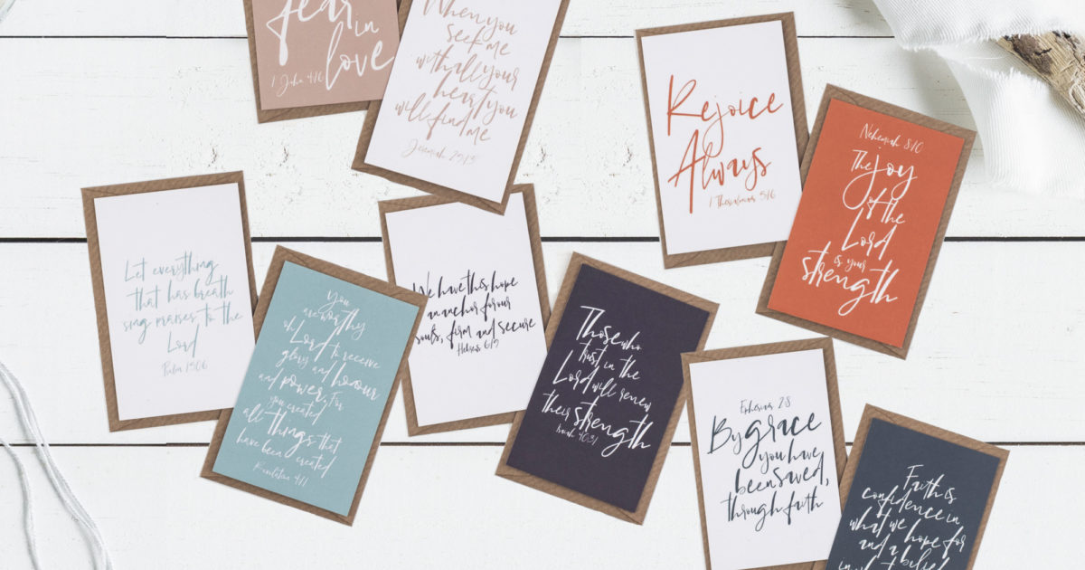 Contemporary Mini Scripture Cards | Cheerfully Given