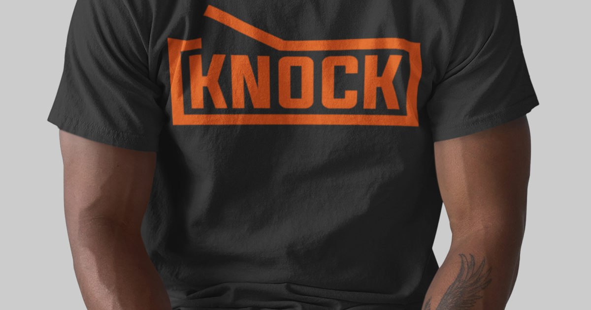 KNOCK t-shirt for him | Cheerfully Given