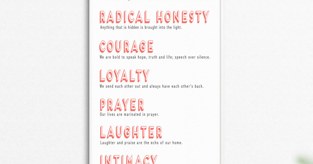 Christian Family Values print - New home… | Cheerfully Given