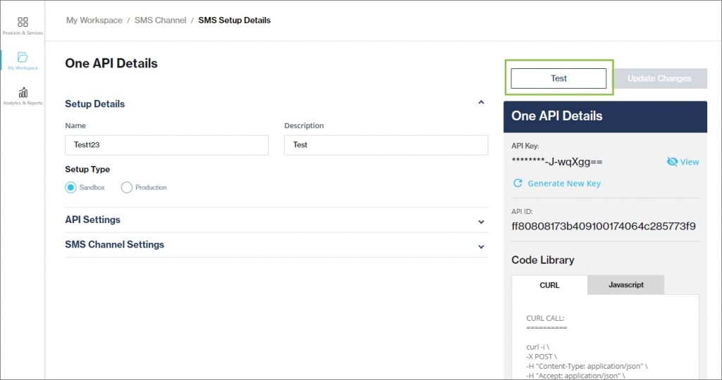 How do I send a test SMS message? - Clickatell