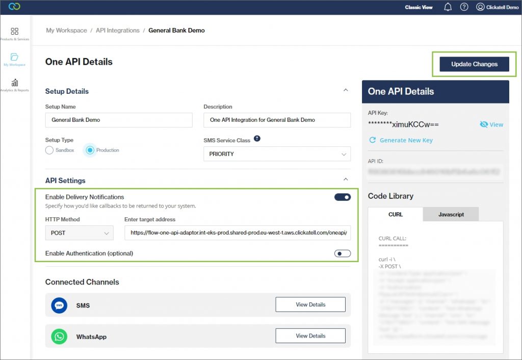 How do I receive my SMS callback information? - Clickatell