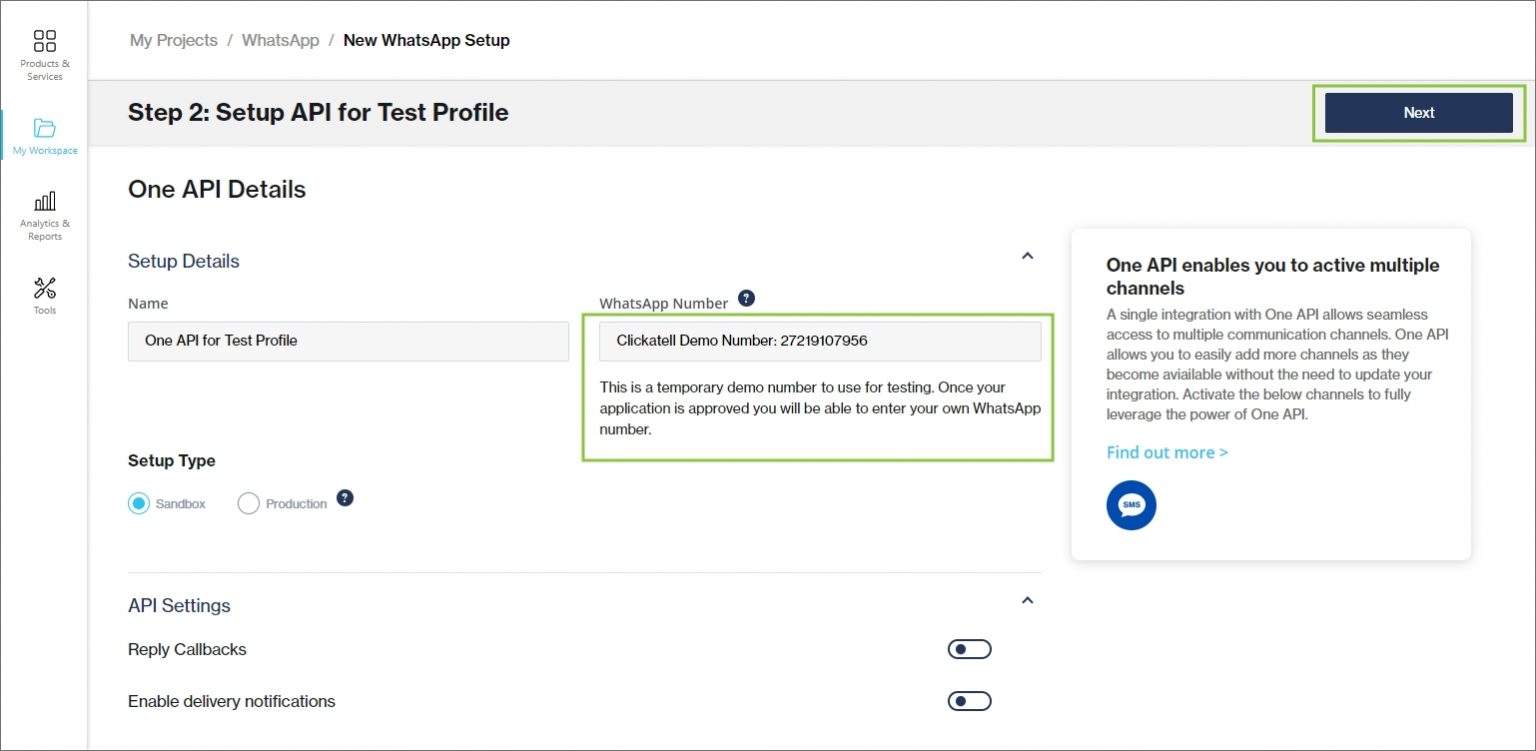 Getting started - Clickatell