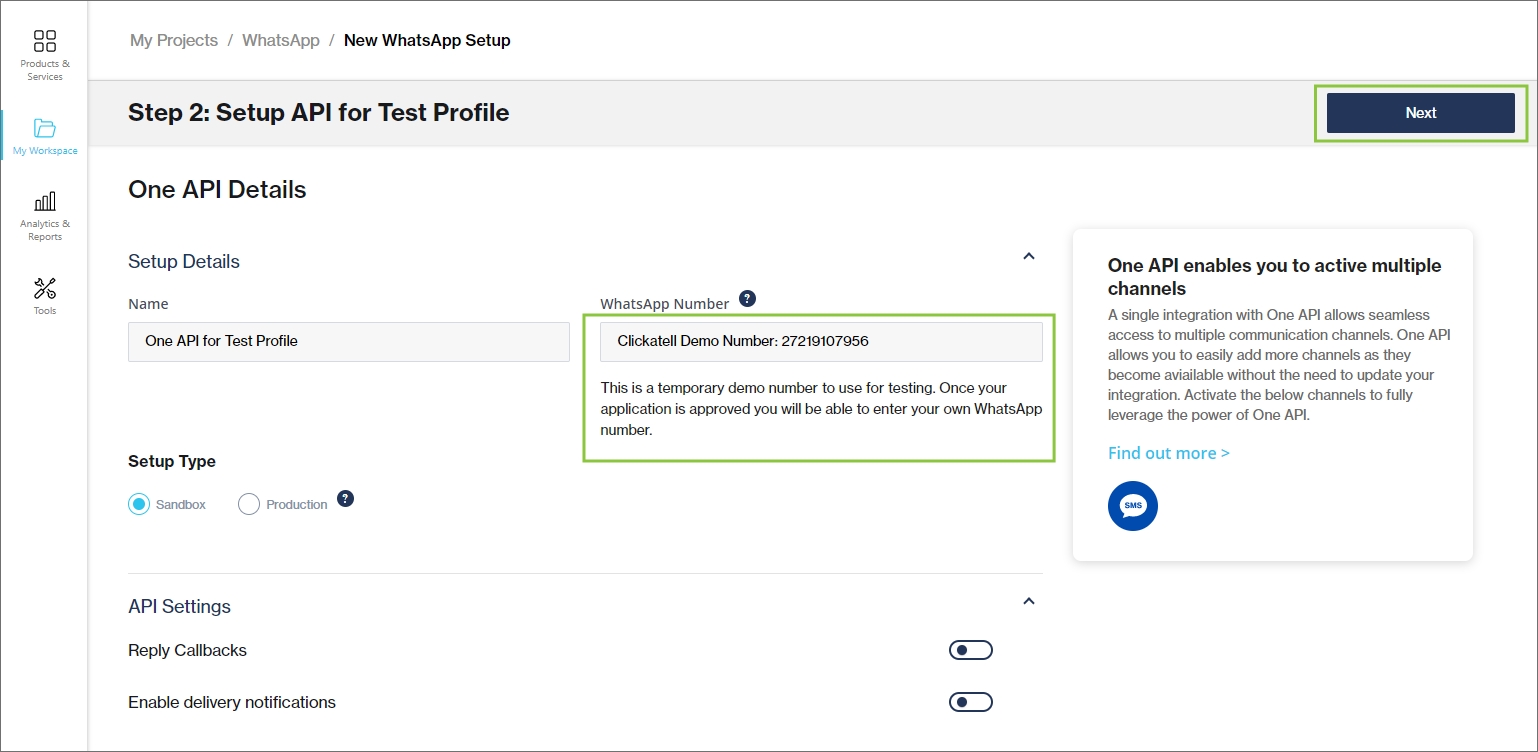 Getting started - Clickatell