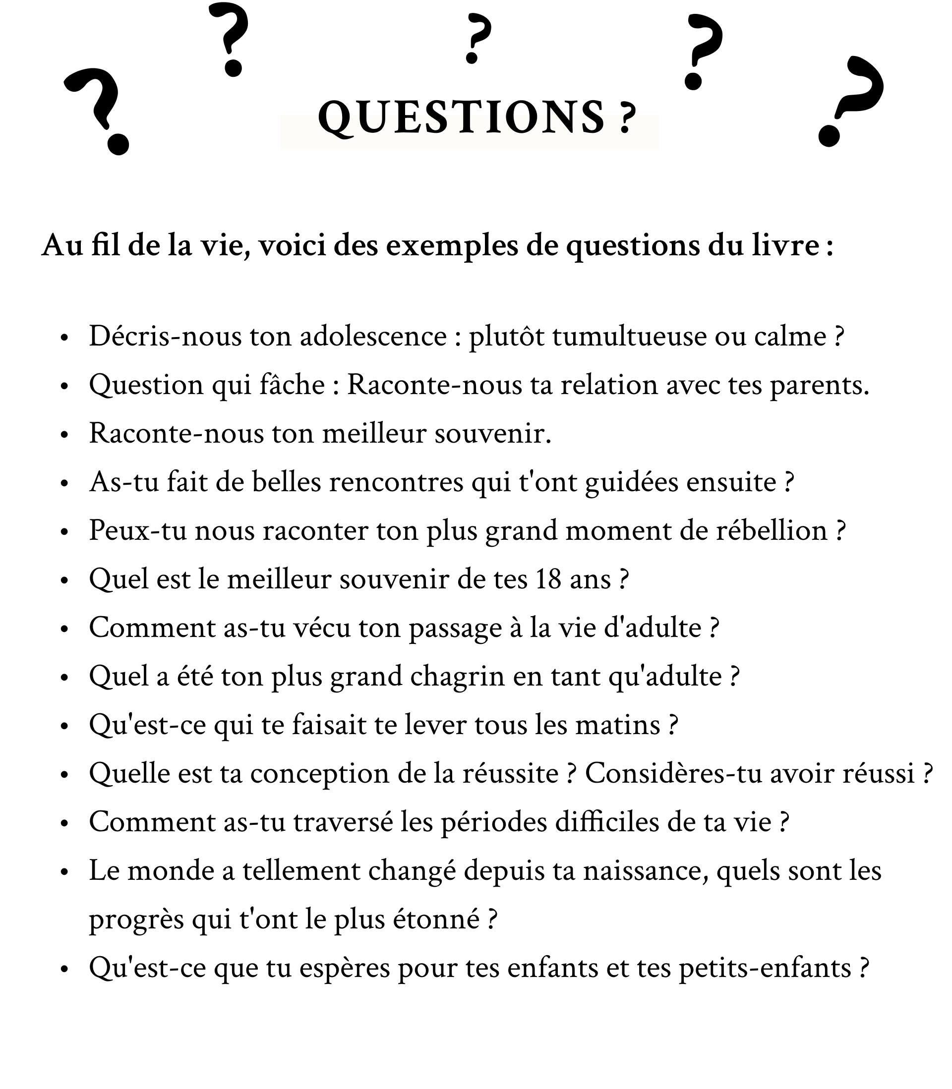 Des carnets de vie marquants pour nos grands-parents