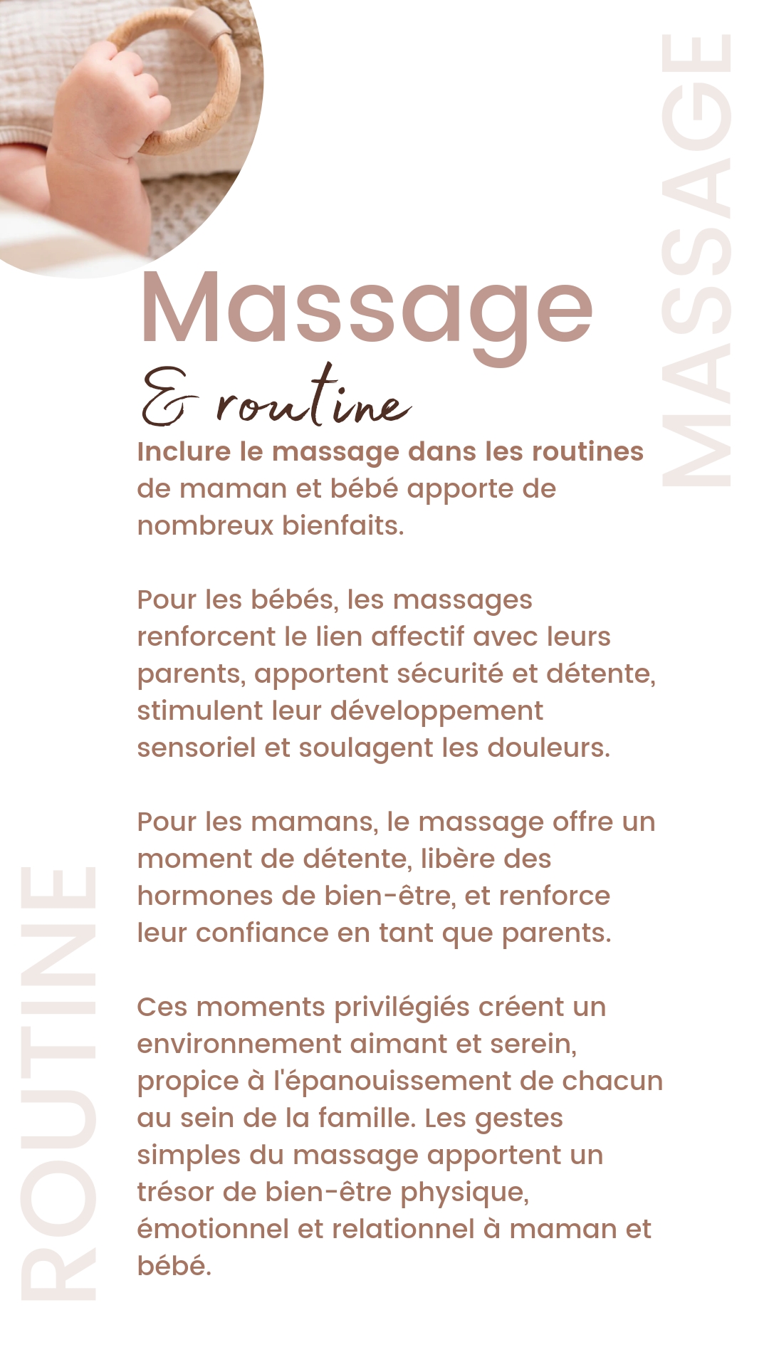 Massage bébé & routine du soir