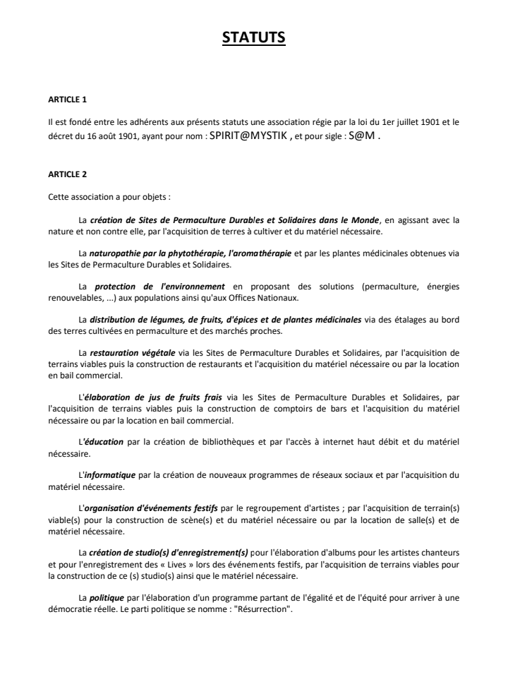Création de sites de Permaculture Durables et Solidaires