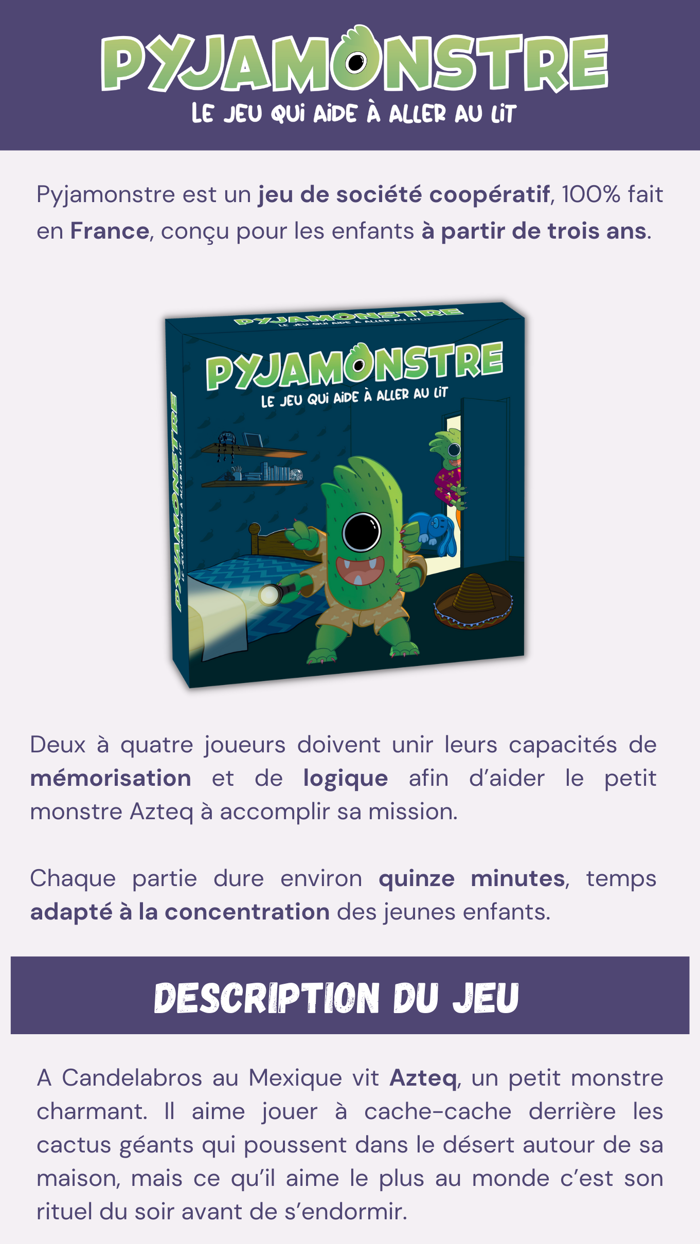 Pyjamonstre - LE jeu de société coopératif pour les enfants