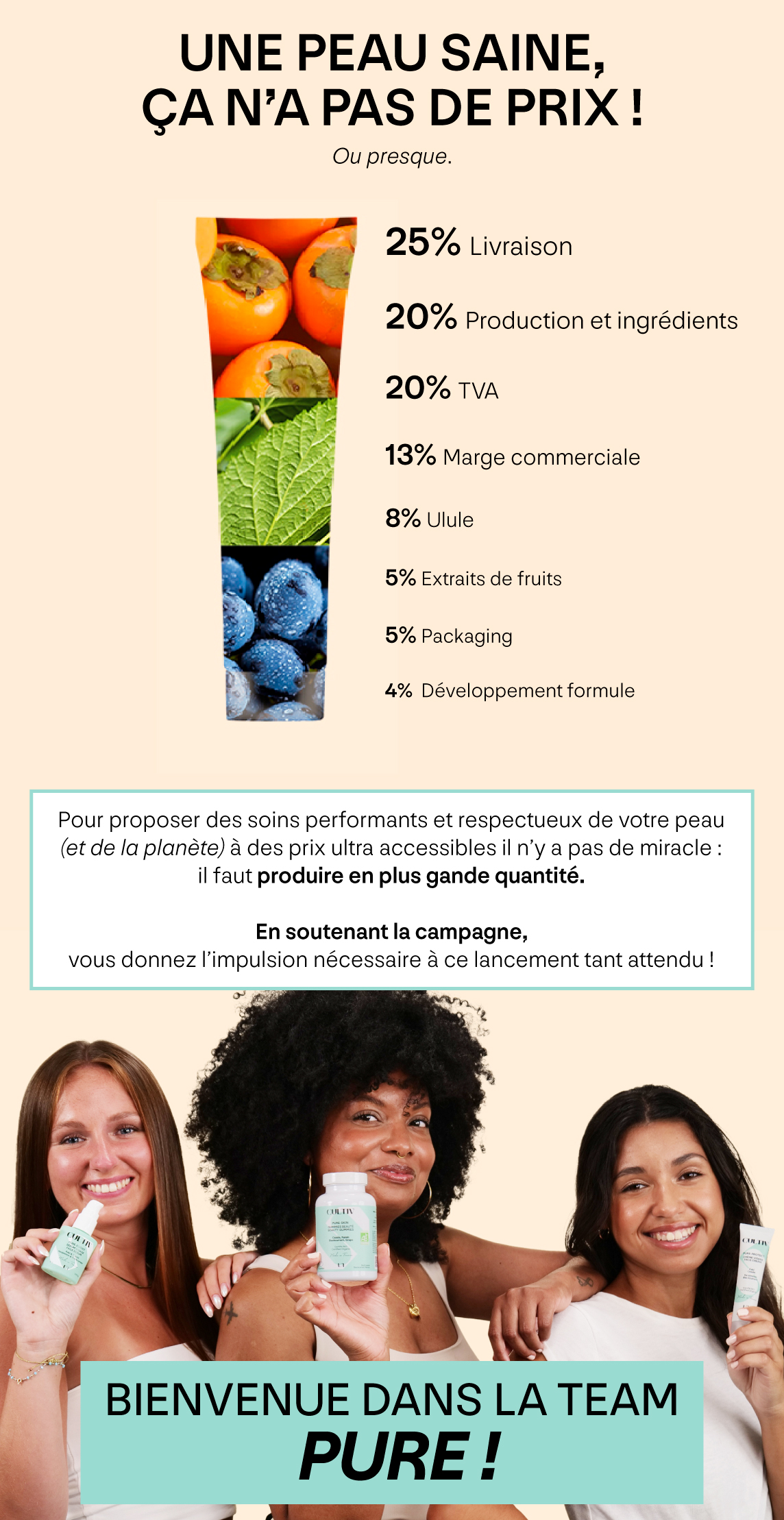 PURE, soins naturels pour arrêter de briller