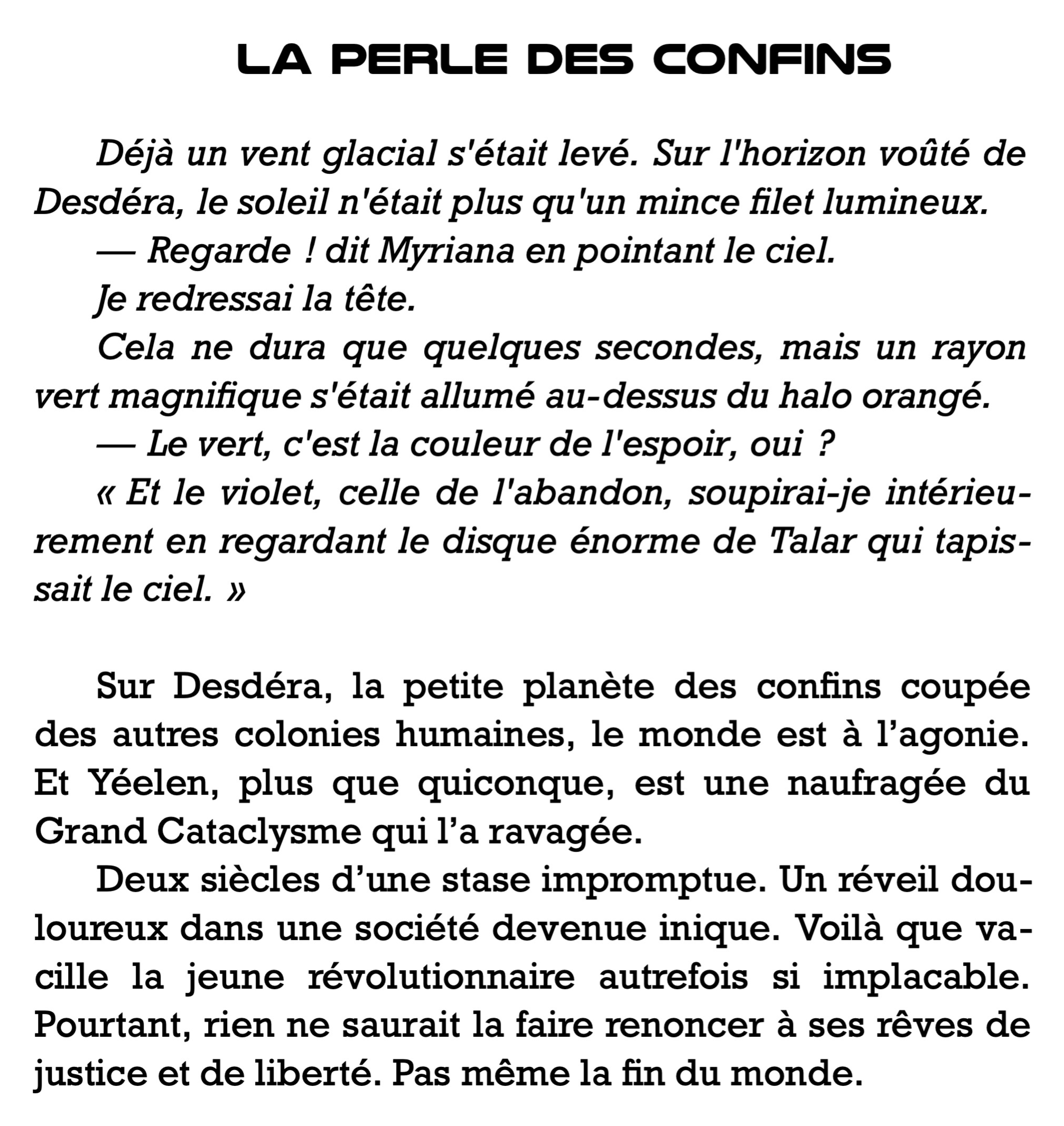 La Perle des confins