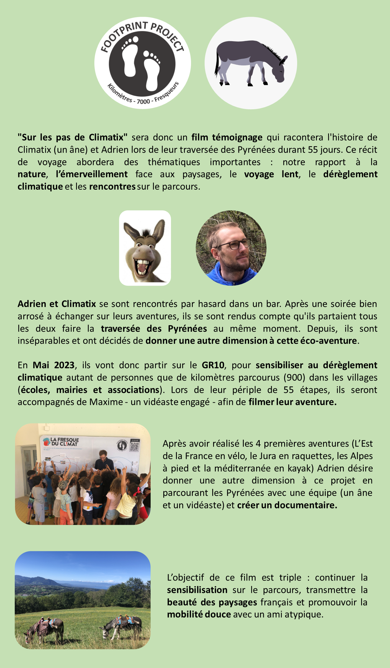 Documentaire d'un âne qui sensibilise sur le climat