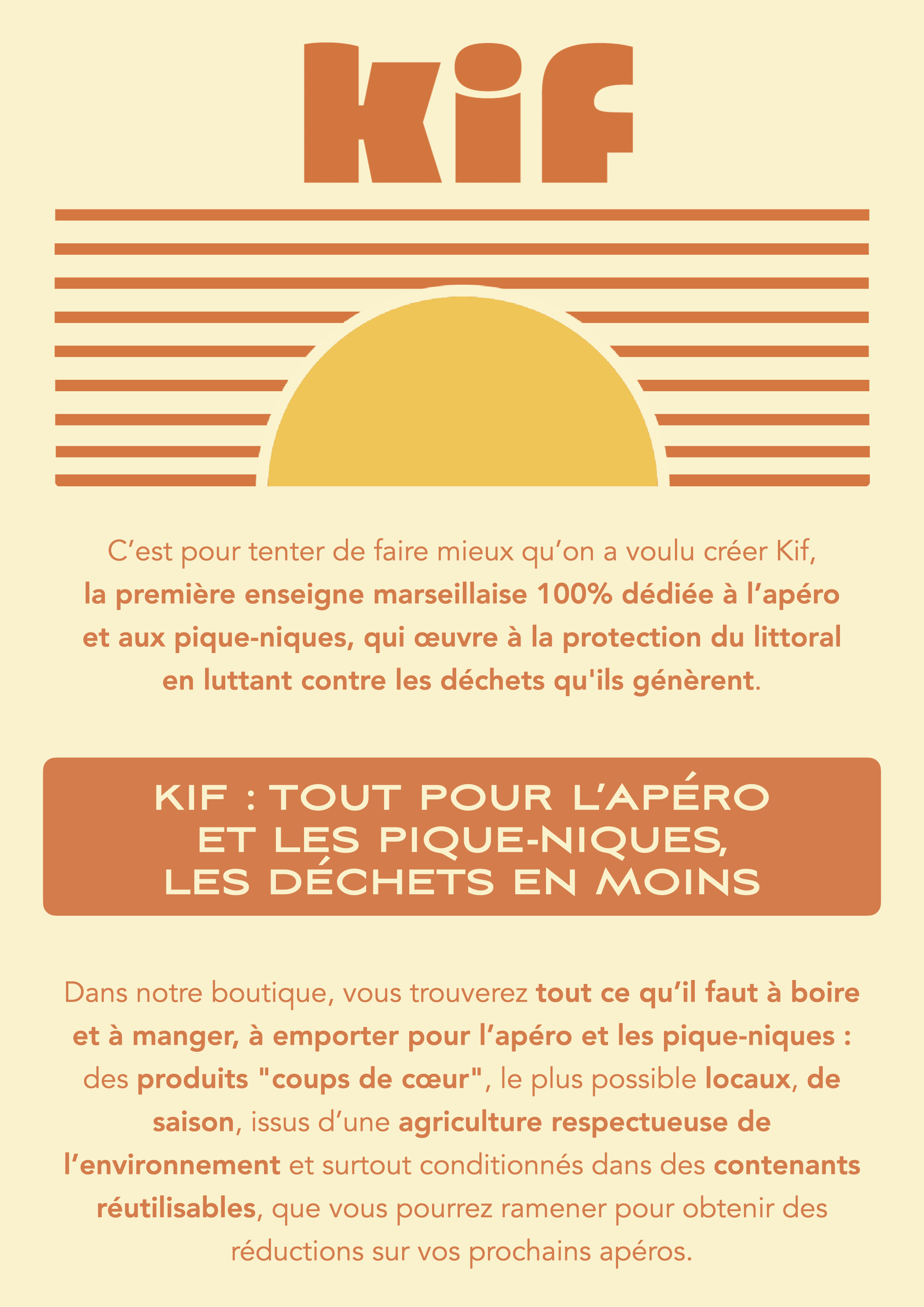 Kif • Apéro & pique-niques à emporter