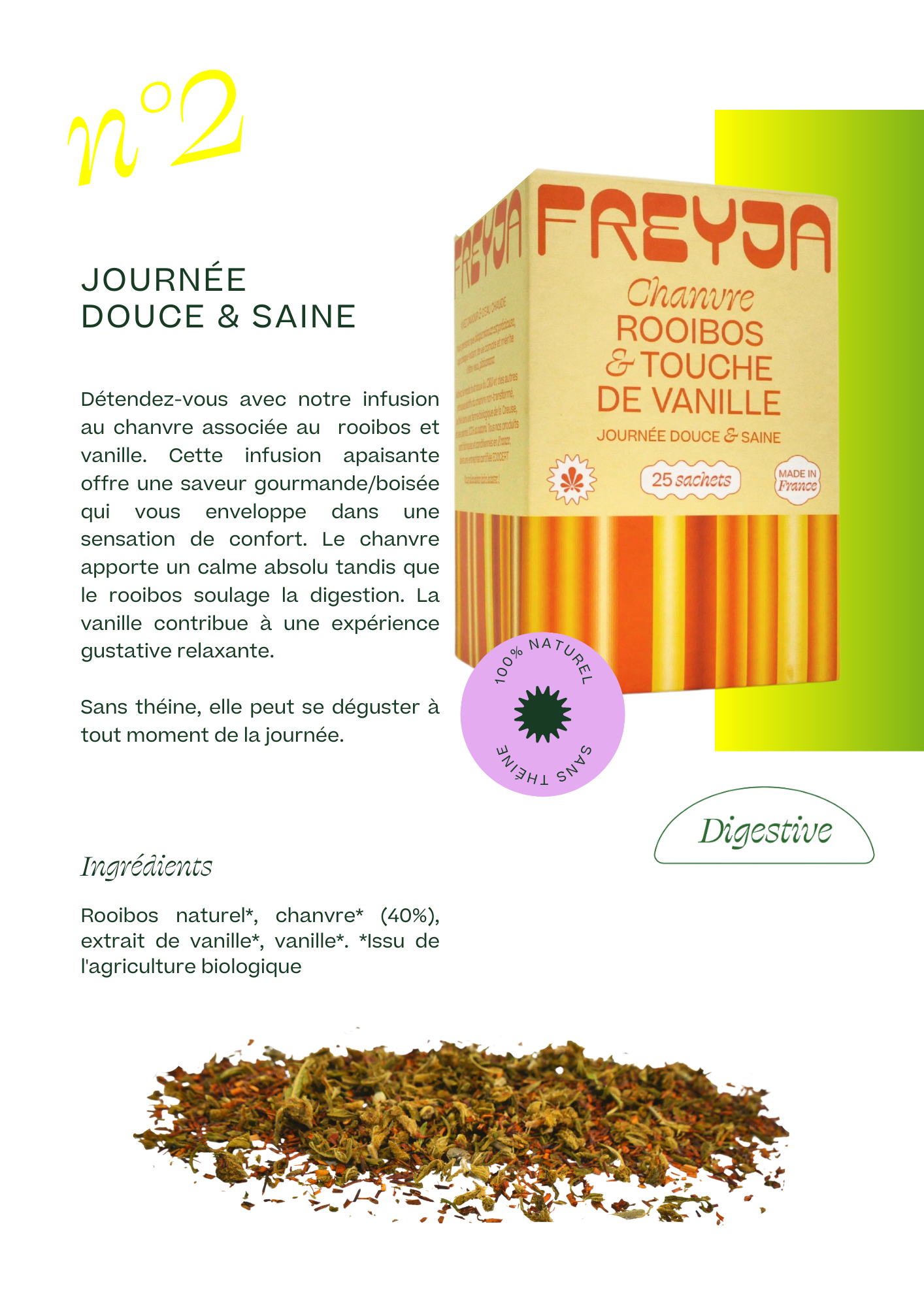 Infusion biologique au chanvre français 🇫🇷