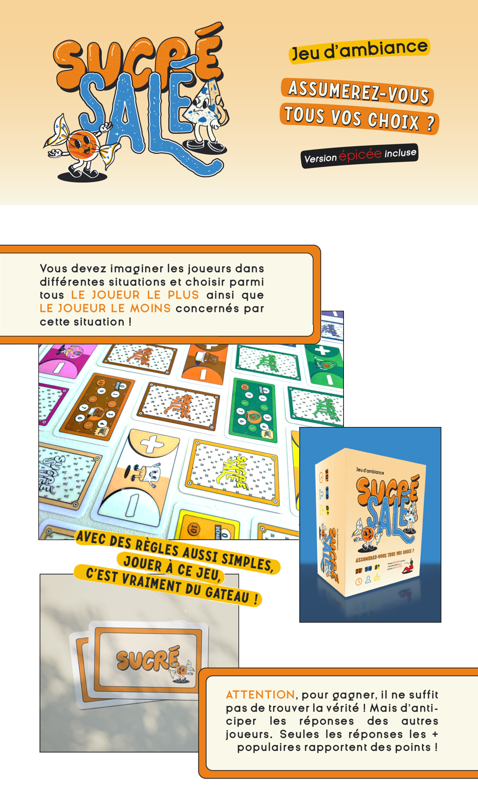 SUCRÉ SALÉ, le jeu d'ambiance bon à partager